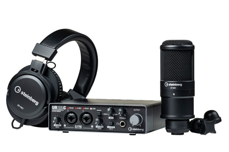 Steinberg UR22C RECORDING PACK UR22C audio interface with ST-M01 ...