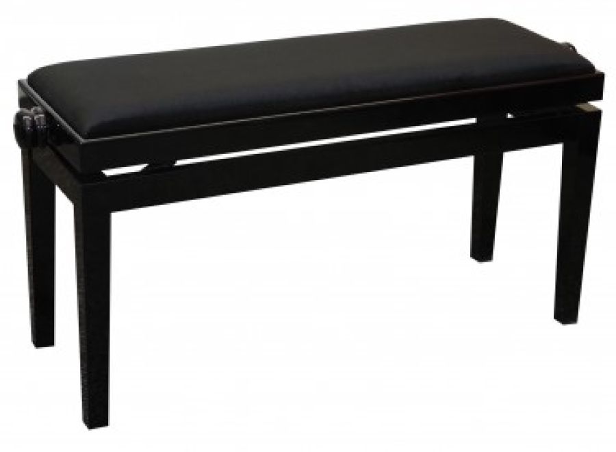 YML 5012PE Adjustable Duet Piano Stool Polished Ebony Finish with Black ...