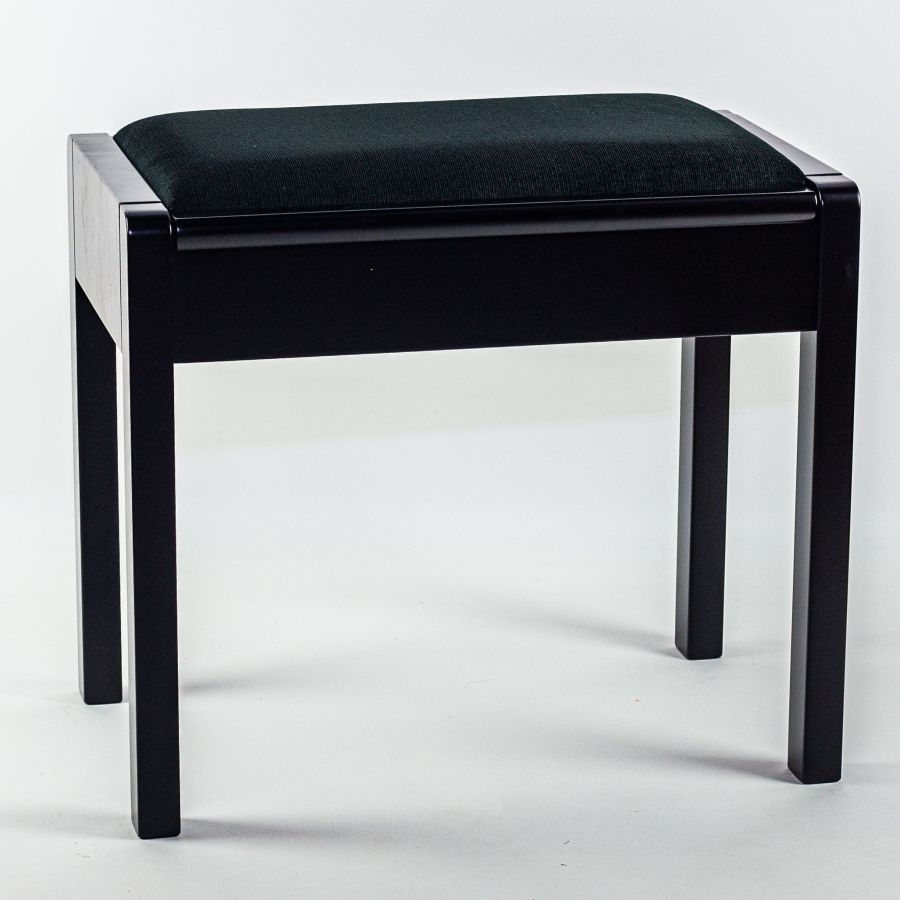 YML 5092 Solo Piano Stool with Storage In Black Satin Finish with Black ...