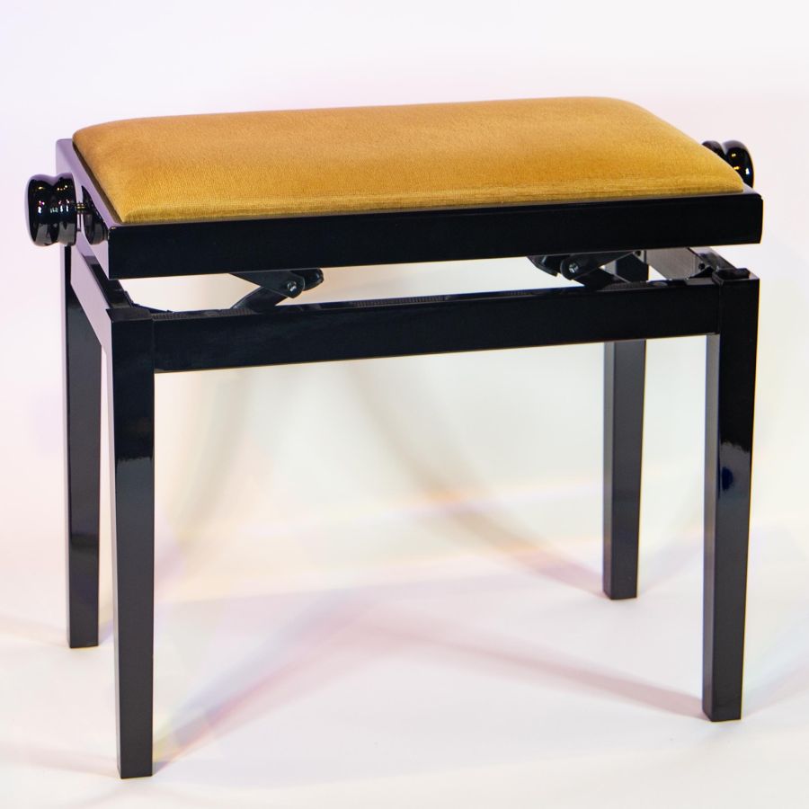 YML 5012 Solo Height-Adjustable Piano Stool In Polished Ebony Finish ...